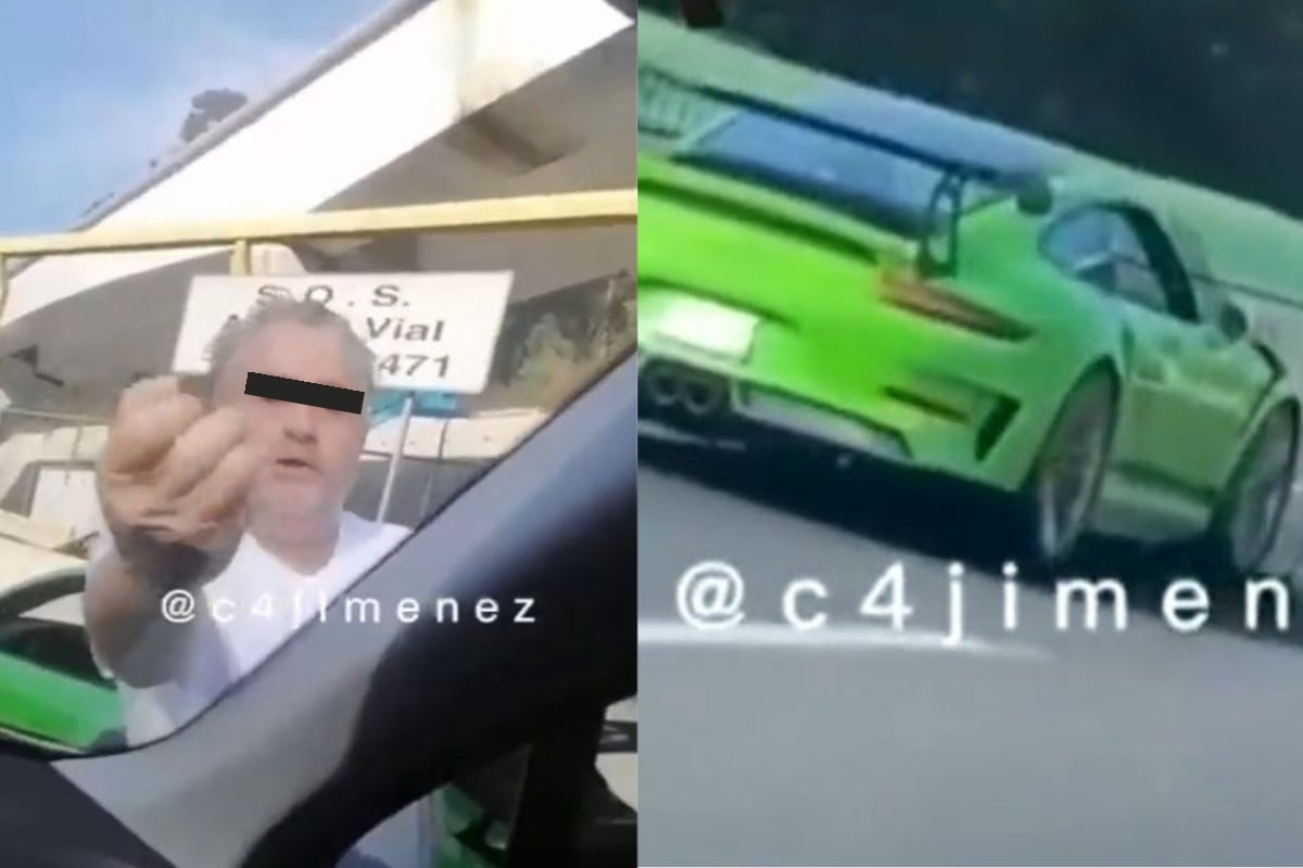 Conductor de Porsche choca a automovilista y lo agrede junto a sus ...