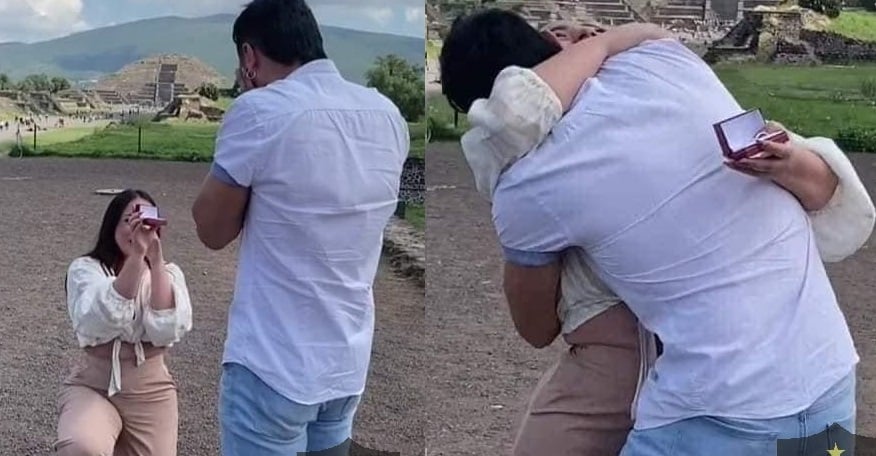 VIDEO | Mujer le pide matrimonio a su novio en Teotihuacán y se hace viral | Quinto Poder