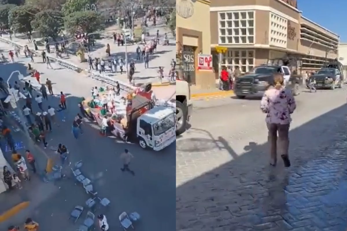 Los impactantes videos de la supuesta balacera en el desfile de la ... Los impactantes videos de la supuesta balacera en el desfile de la ...