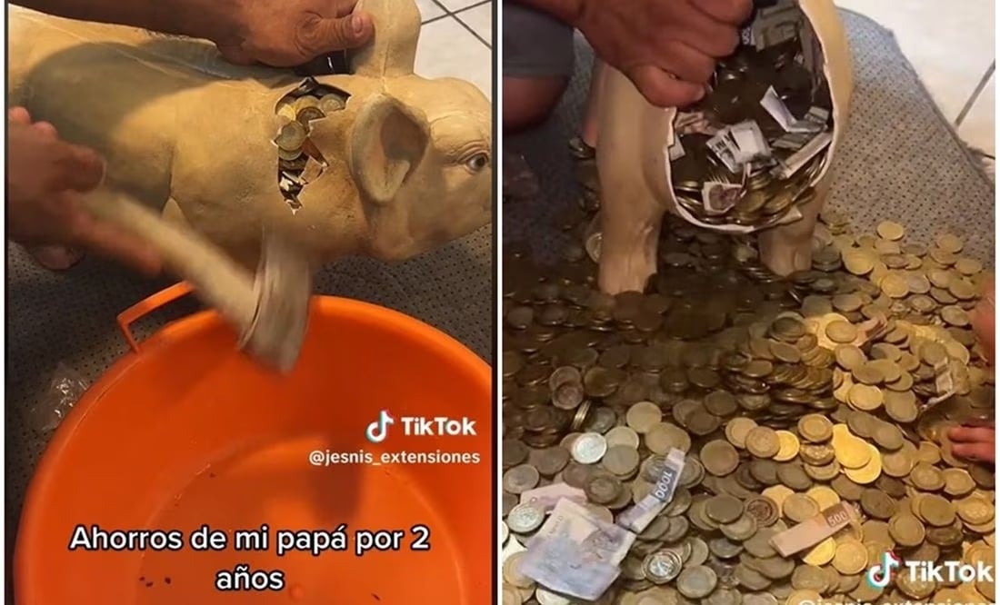 Mujer se hacer viral tras compartir video de lo que su papá ahorro en una alcancía | Quinto Poder