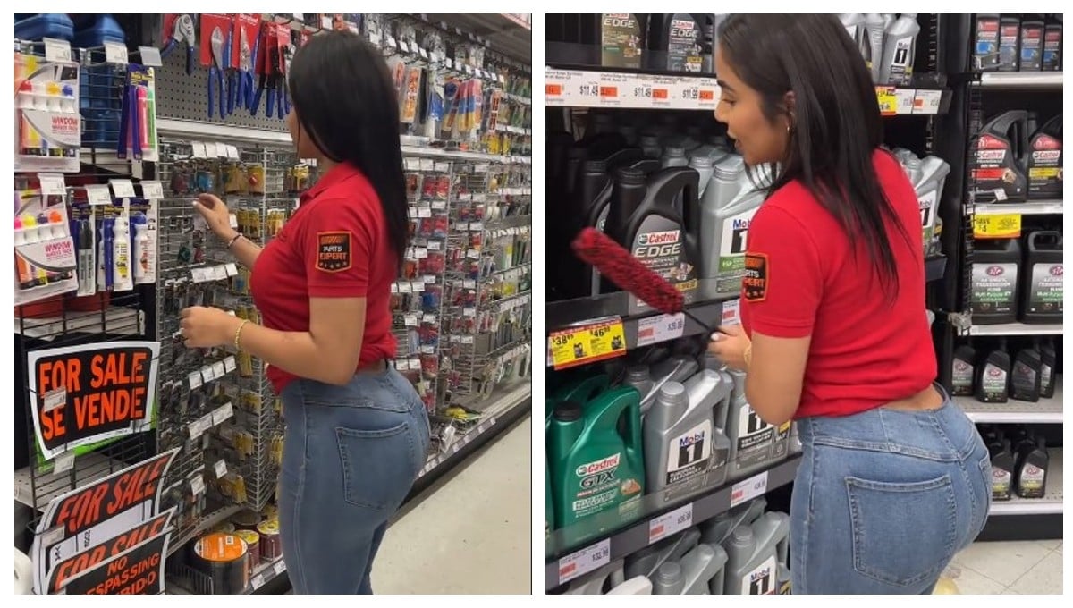 Empleada de Autozone se hace viral por su forma de acomodar los productos | Quinto Poder