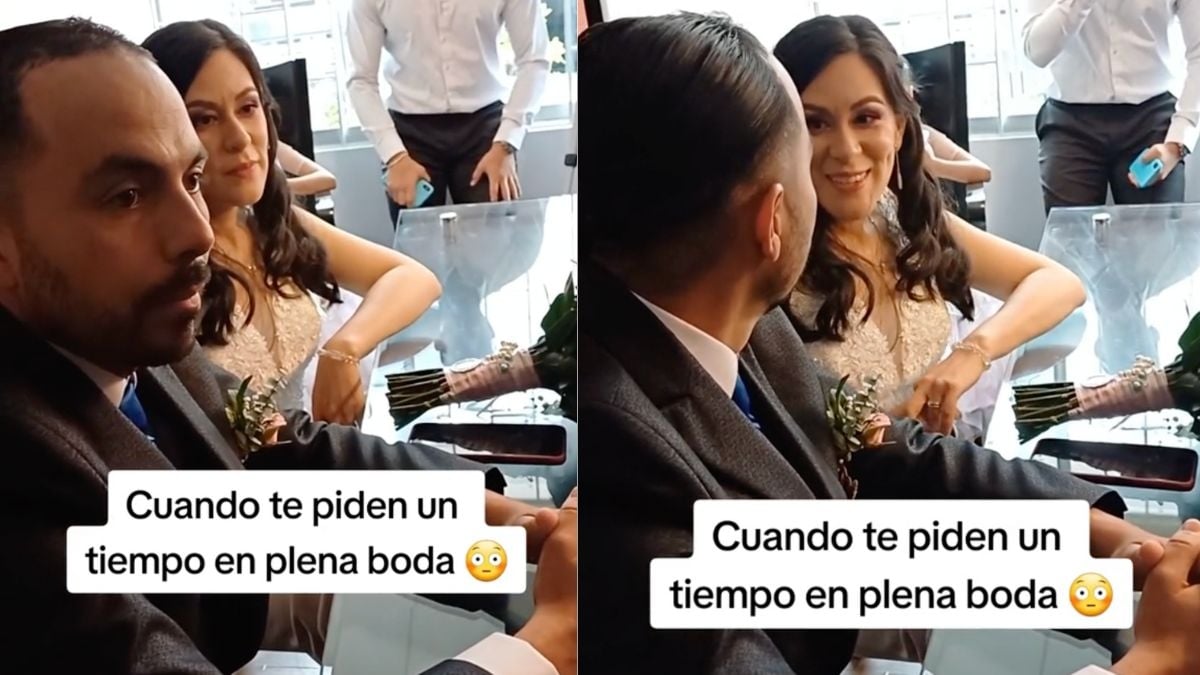 VIDEO: Mujer pide un tiempo a su novio en plena boda | Quinto Poder